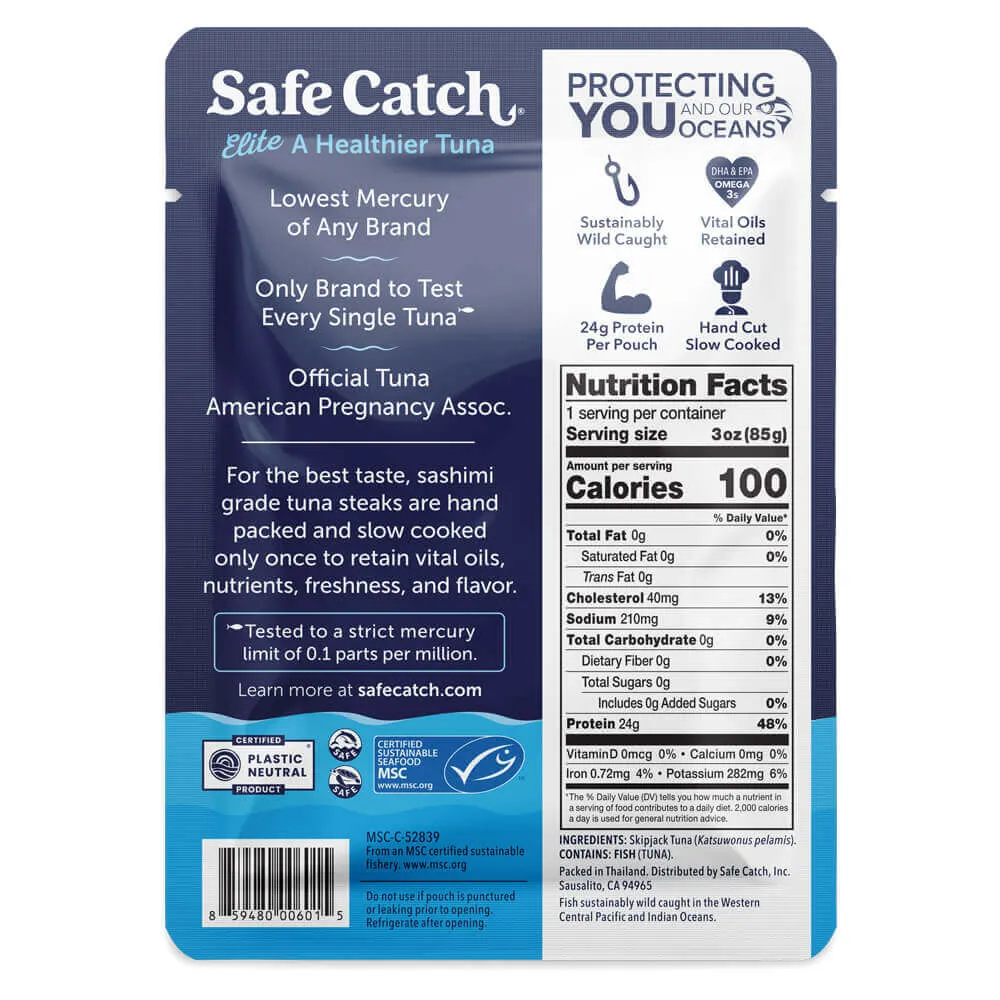 Elite Wild Tuna Pouch | Single Serve | Safe Catch