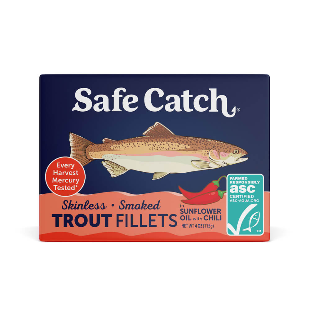 Safe Catch Smoked Trout Fillets in Sunflower Oil with Chili 12 pack